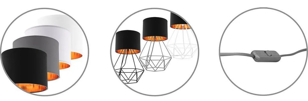 Stolní lampa SHADE, 1x textilní stínítko (výběr ze 4 barev), (výběr ze 3 barev konstrukce), G