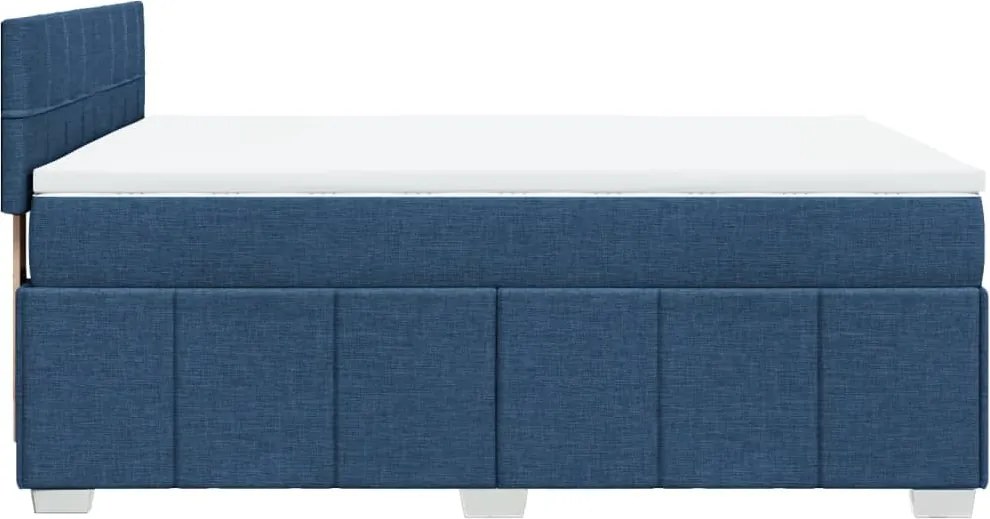 Box spring postel s matrací modrá 160x200 cm textil 3289425