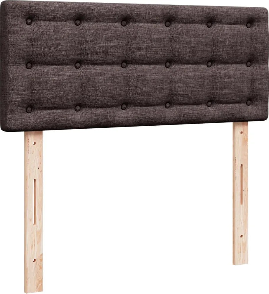 Box spring postel s matrací tmavě hnědá 120x190 cm textil 3285844