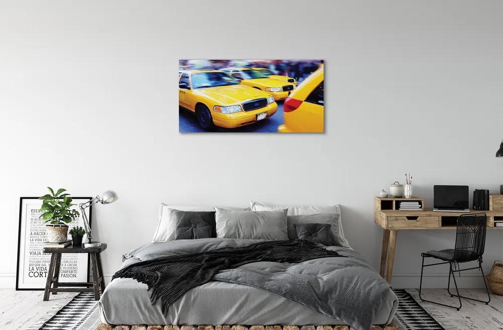 Obrazy na plátně Žlutá taxi City 140x70 cm