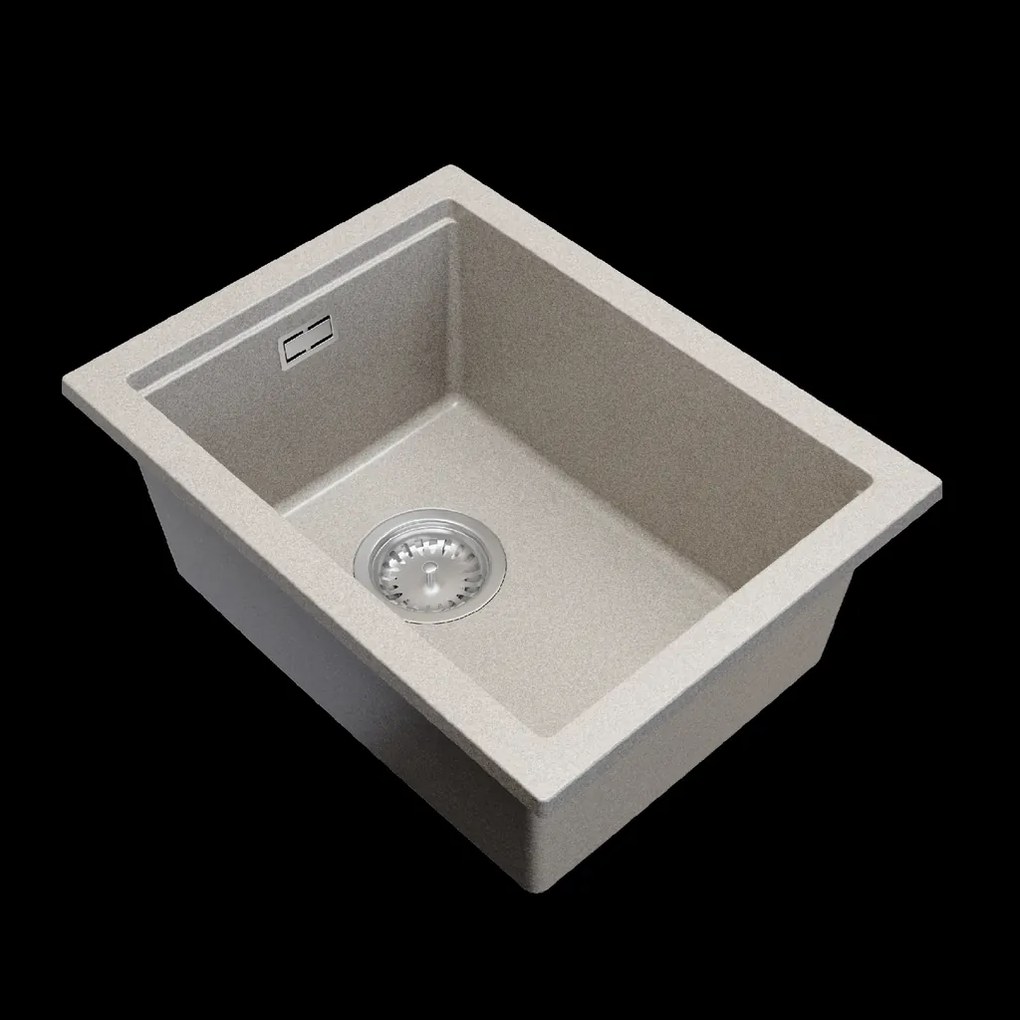 Gamma Decor 3850, 1-komorový granitový dřez 380x500x207 mm, béžová, GMA-ZLE000157