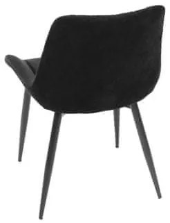 Autronic Moderní jídelní židle Jídelní židle, černá látka, černý kov (DCL-218 BK2)