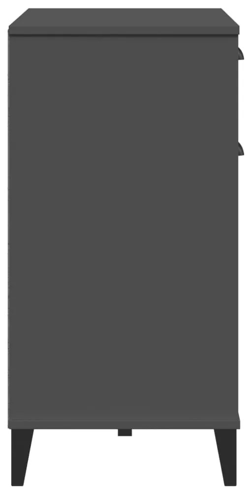 Příborník VIKEN antracitově šedý 80x40x80 cm masivní borovice - Default Title