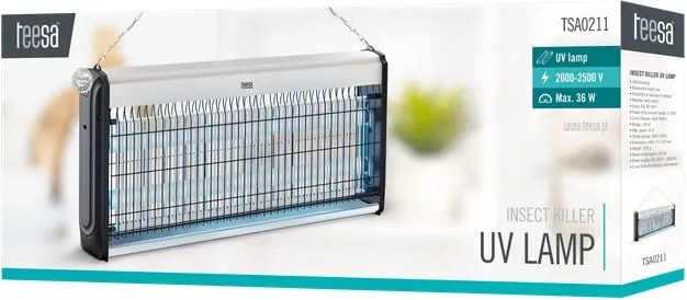 Elektrický lapač komárů a dalšího hmyzu TEESA TSA0211, 36W ( 2x 18W)
