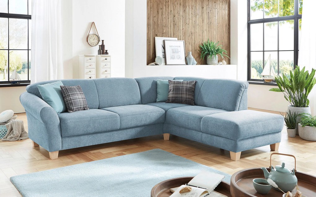 XXXLutz ROHOVÁ SEDAČKA, textil, světle modrá Sit & More - Sedací soupravy - 000144005309