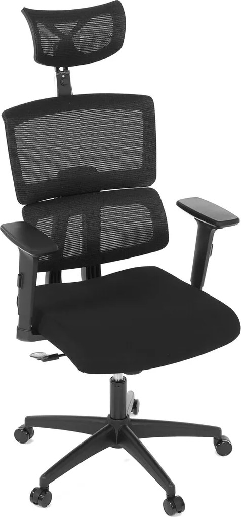 Ergonomická kancelářská židle MERANO - černá síťovina