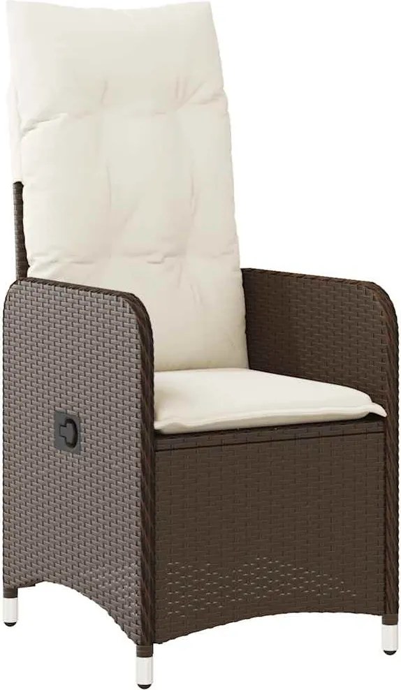 9dílný zahradní bistro set s poduškami hnědý polyratan 3277283