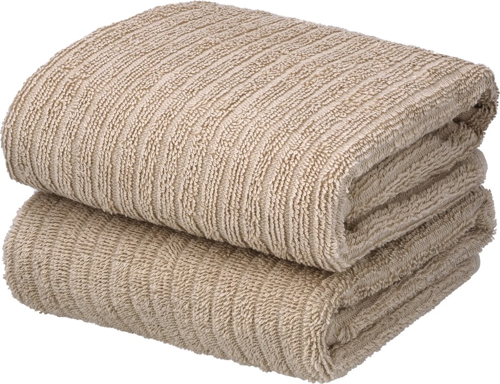 Livarno® Froté ručník, 50 x 100 cm, 2 kusy (béžová)