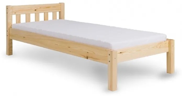 Hector Dřevěná postel Zesco 90x200 jednolůžko - hnědé