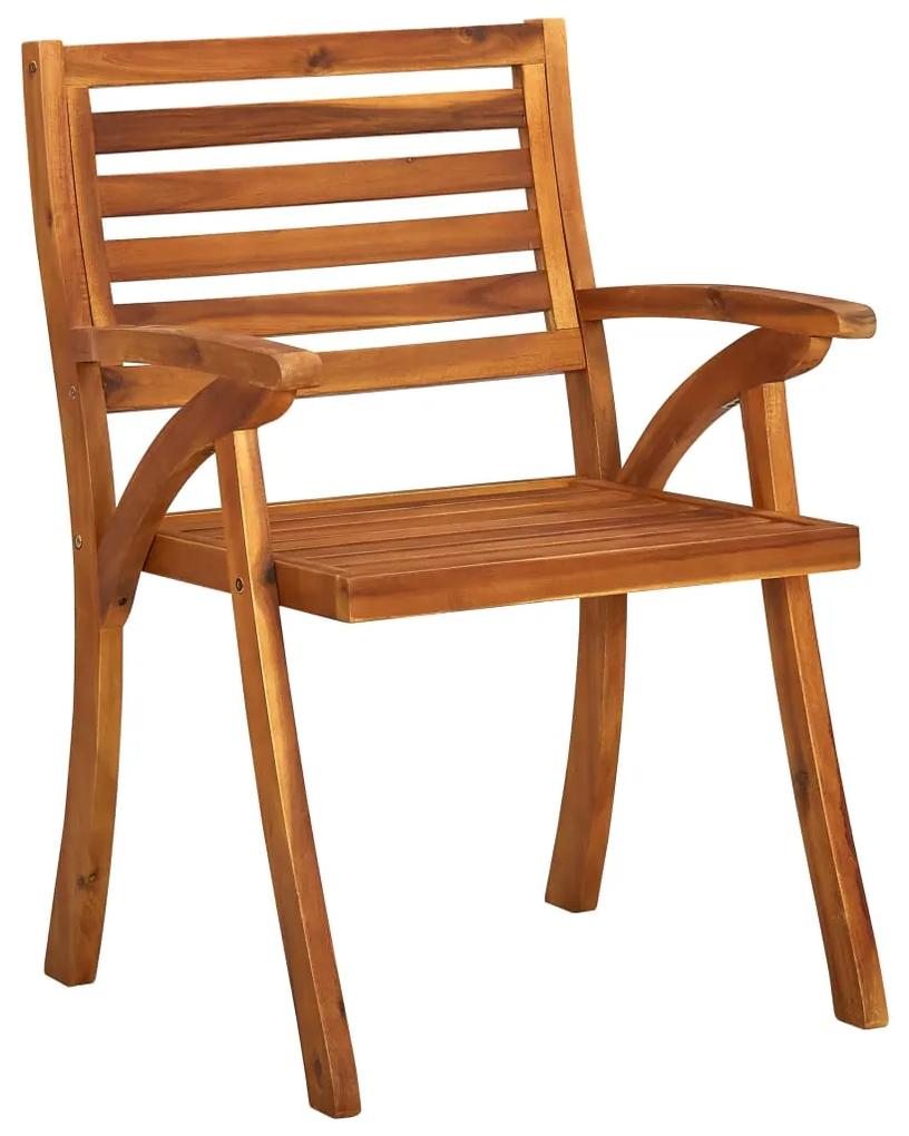 Zahradní jídelní židle s poduškami 3 ks masivní akáciové dřevo,  3060832