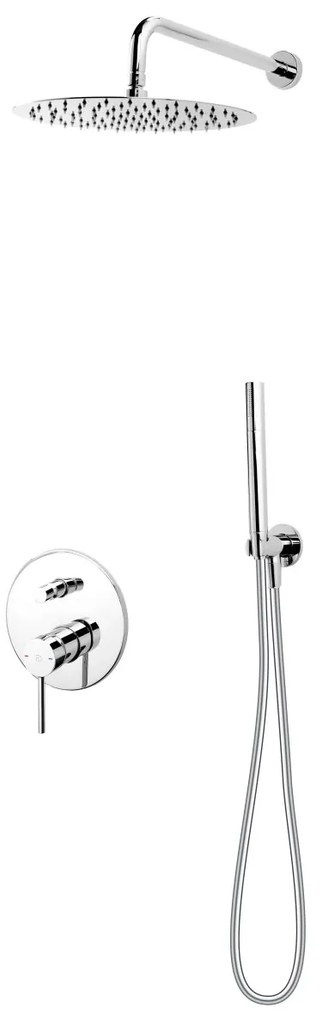 F-Design Flusso, podomítková sprchová sada s dešťovou hlavicí, chrom lesklý, FD1-FLS-7PSET1-11
