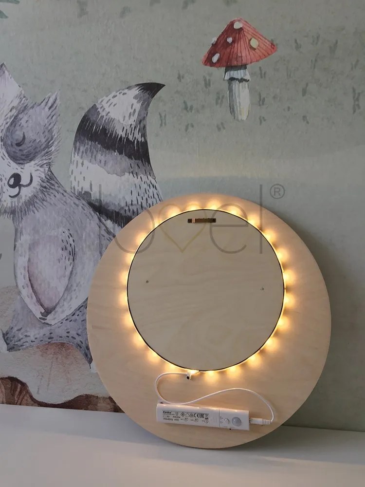 lovel.cz Dřevěná lampa se jménem - kruh