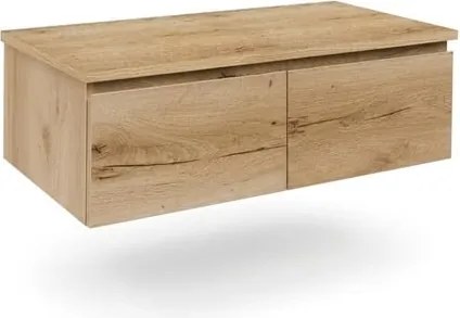 Koupelnová skříňka s krycí deskou SAT B-Way 119x30x45 cm dub mat BWAY120OAKD
