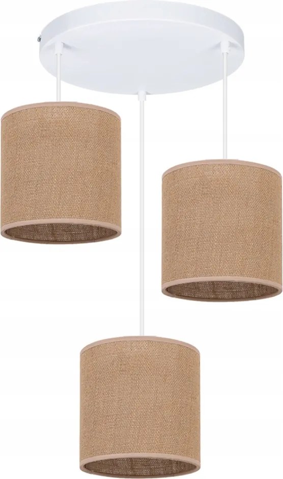 Závěsná Stropní Lampa Jutový Talíř Boho Tuba