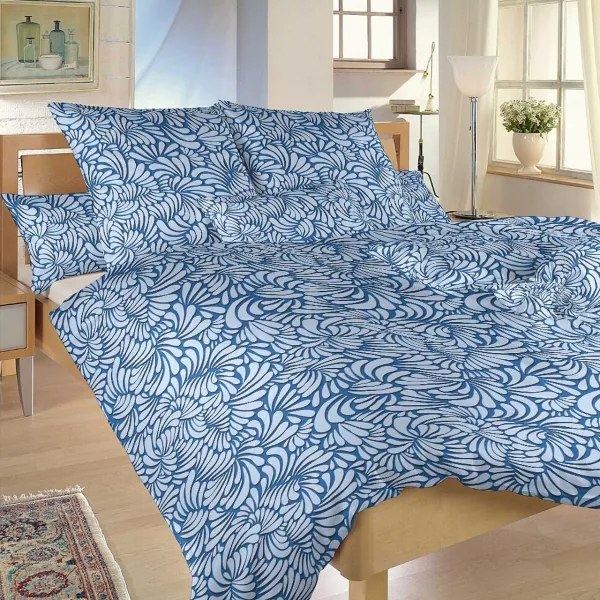 Dadka Povlečení bavlna Iluze 2 světle modrá  240x220, 2x70x90 cm