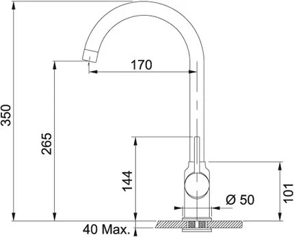 Franke FP 9000.094 Dřezová baterie, Bílá led 115.0622.946