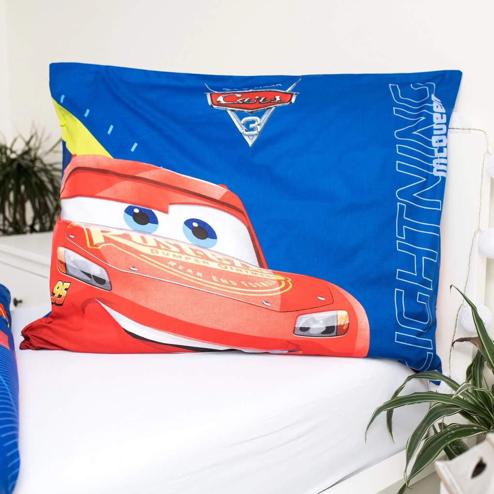 Jerry Fabrics Bavlněné povlečení Cars 3 "McQueen 03" 140x200 / 70x90 cm