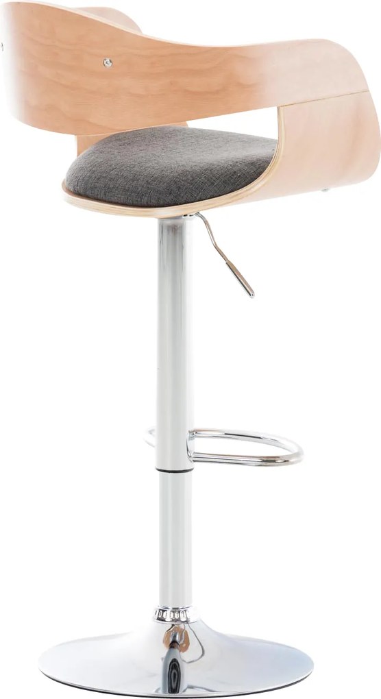 Barová židle Kingston C látka – přírodní/světle šedá