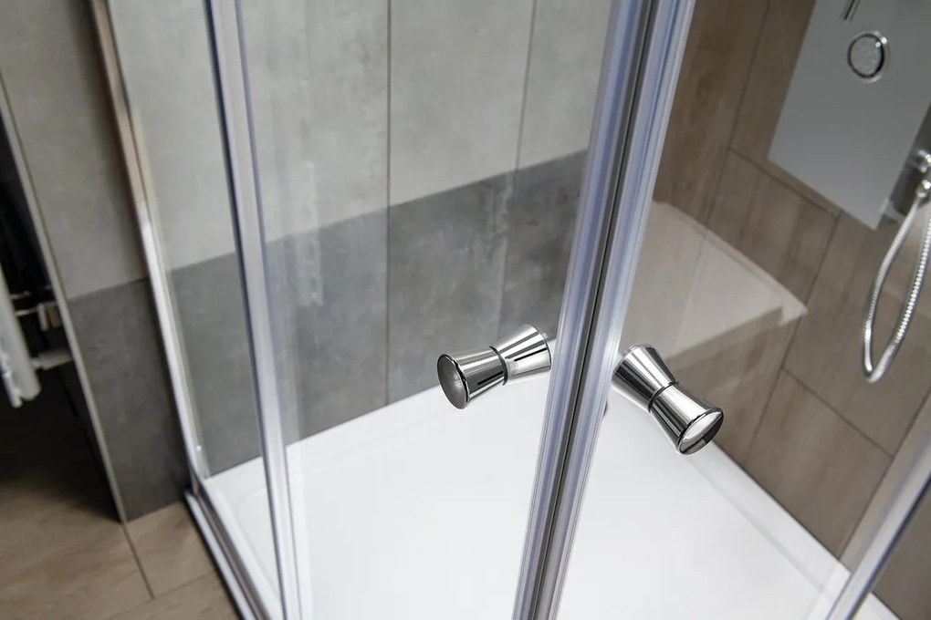Aqualine Aqualine, AGGA čtvercová sprchová zástěna 800x800mm, čiré sklo, HLF808Y