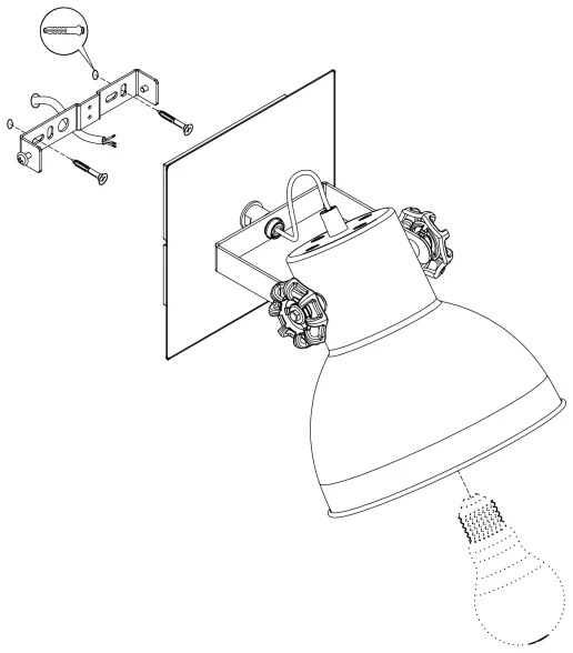 Eglo 43431 - Nástěnné svítidlo BARNSTAPLE 2 1xE27/28W/230V