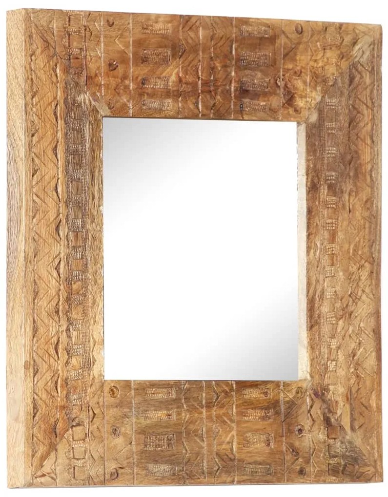 Ručně vyřezávané zrcadlo Starew - 50x50x11 cm | masivní mangovník