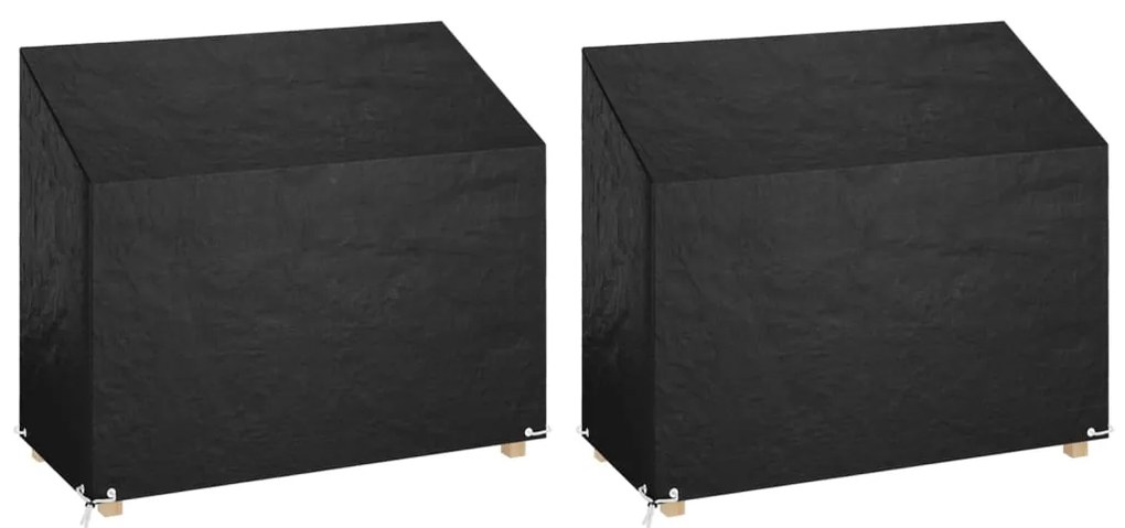 Plachty na zahradní lavice 2 ks 8 oček 160 x 70 x 70/88 cm PE 3155390