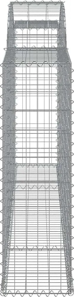Klenuté gabionové koše 8 ks 300x30x100/120cm pozinkované železo 3146527