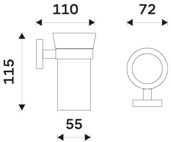 Nimco Držák na kartáčky, nádobka keramická