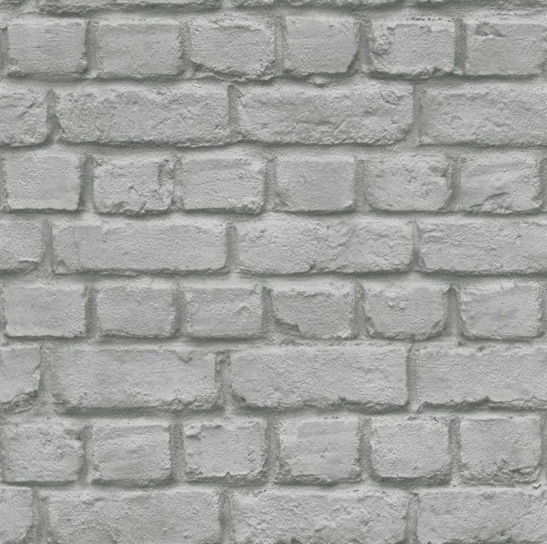 Papírová tapeta 226720 šedá cihla / Tapety na zeď Woods Bricks (0,53 x 10,05 m) Rasch