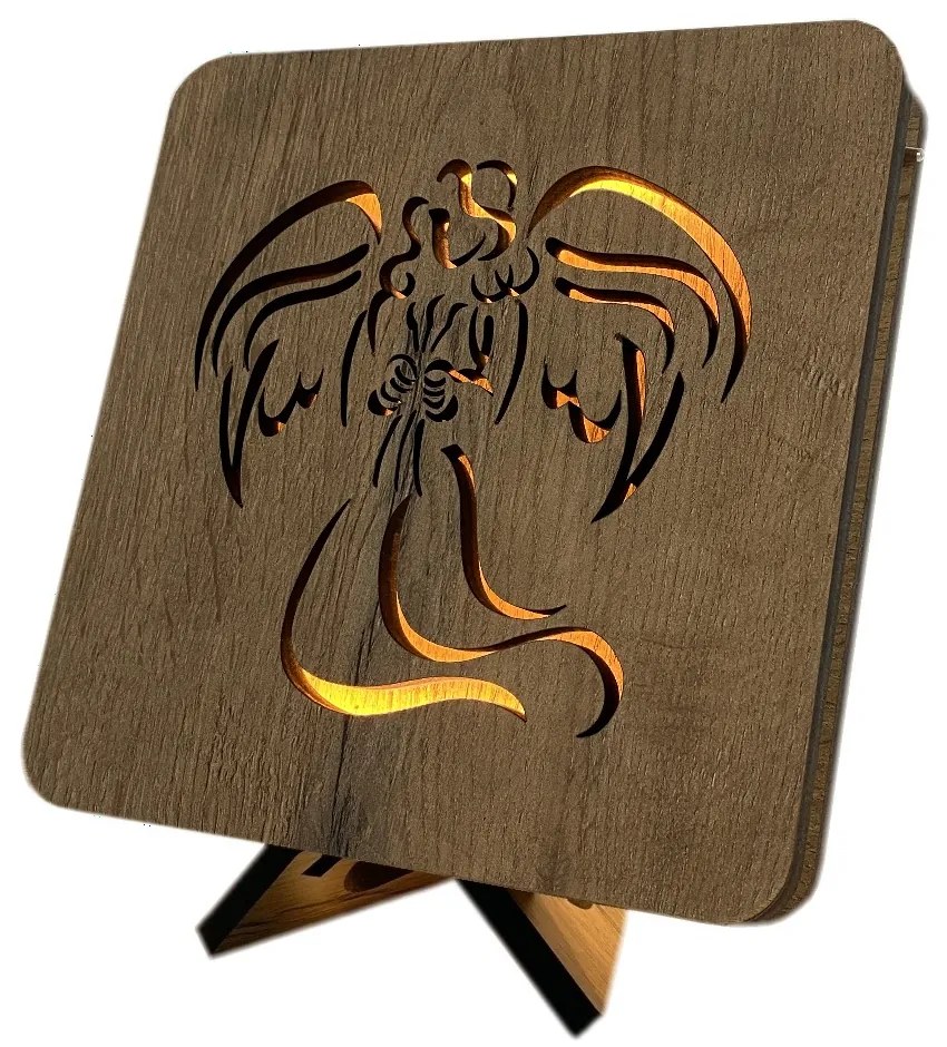 Li-Go "Anděl" lampa 19x19cm provedení povrchu: dub světlý