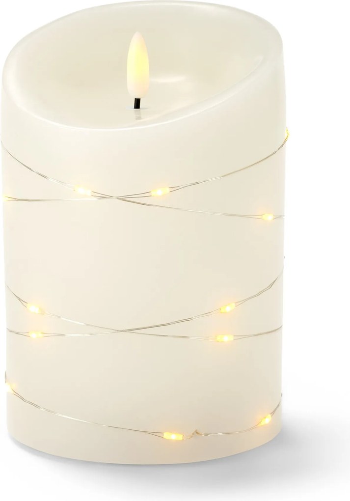Tchibo - Svíčka z pravého vosku s LED a světelným řetězem s mikro LED