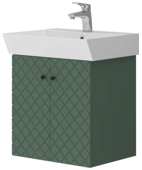 Lavedo Tessera Green 50 koupelnová skříňka s umyvadlem