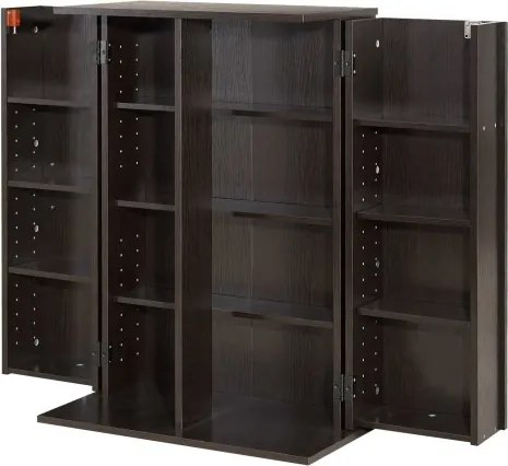 Úložná skříňka na média, 4patrový organizér na DVD VEVOR – 610 × 368 × 846 mm
