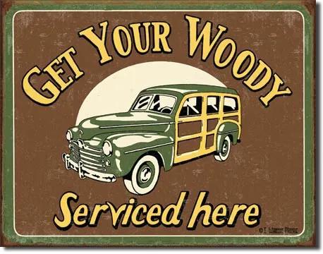 Plechová cedule Moore - Woody Service, 32 x 41cm