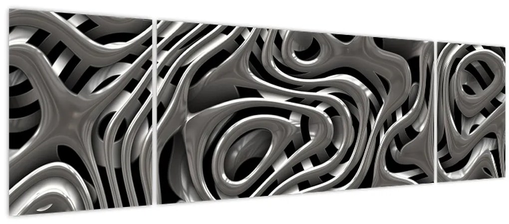 Obraz - Metalická abystrakce (170x50 cm)