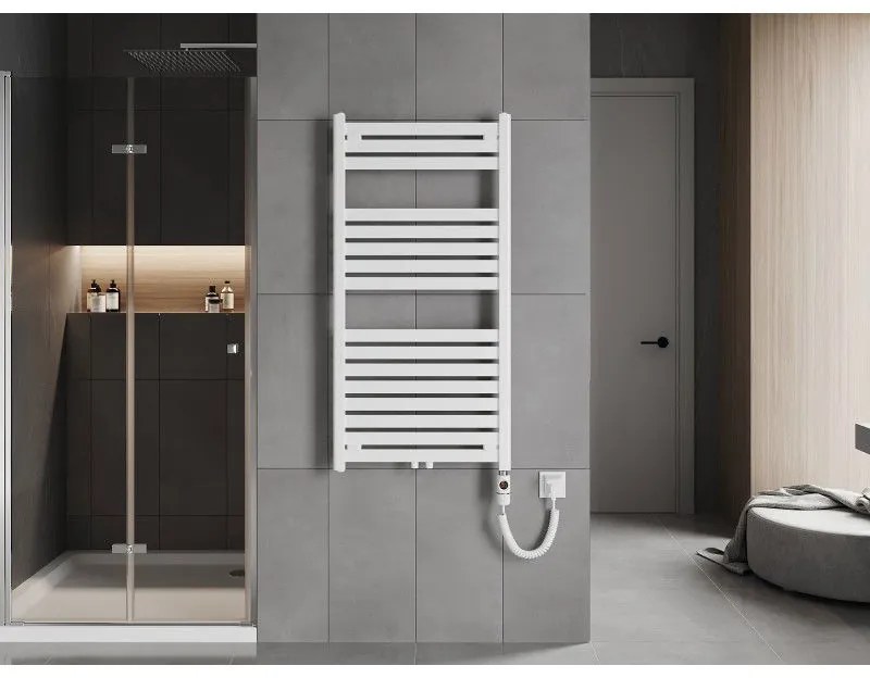 Mexen Uran, elektrické topné těleso 1200x600 mm + topná tyč 600 W, bílá, W105-1200-600-2600-20