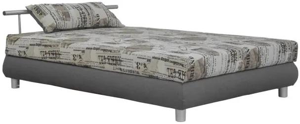 BLANÁŘ Čalouněná postel Adriana, s úložným prostorem , 140x200, šedá