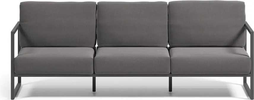 Tmavě šedá hliníková zahradní pohovka Comova – Kave Home