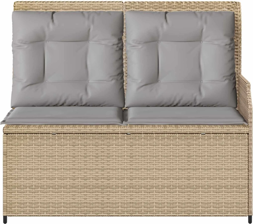 Zahradní lavice Beige a šedá polyratan 3394443