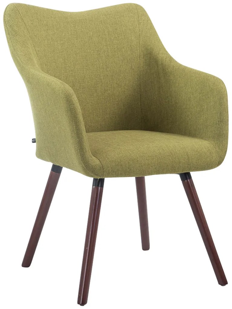 Židle Mack látka, nohy ořech Barva  Zelená