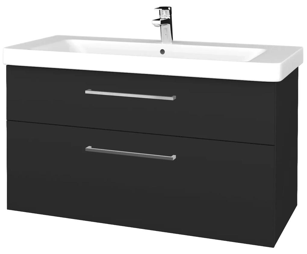 Dřevojas Koupelnová skříň Q MAX SZZ2 105 Varianta: D16  Beton tmavý / Úchytka T01 / D16 Beton tmavý