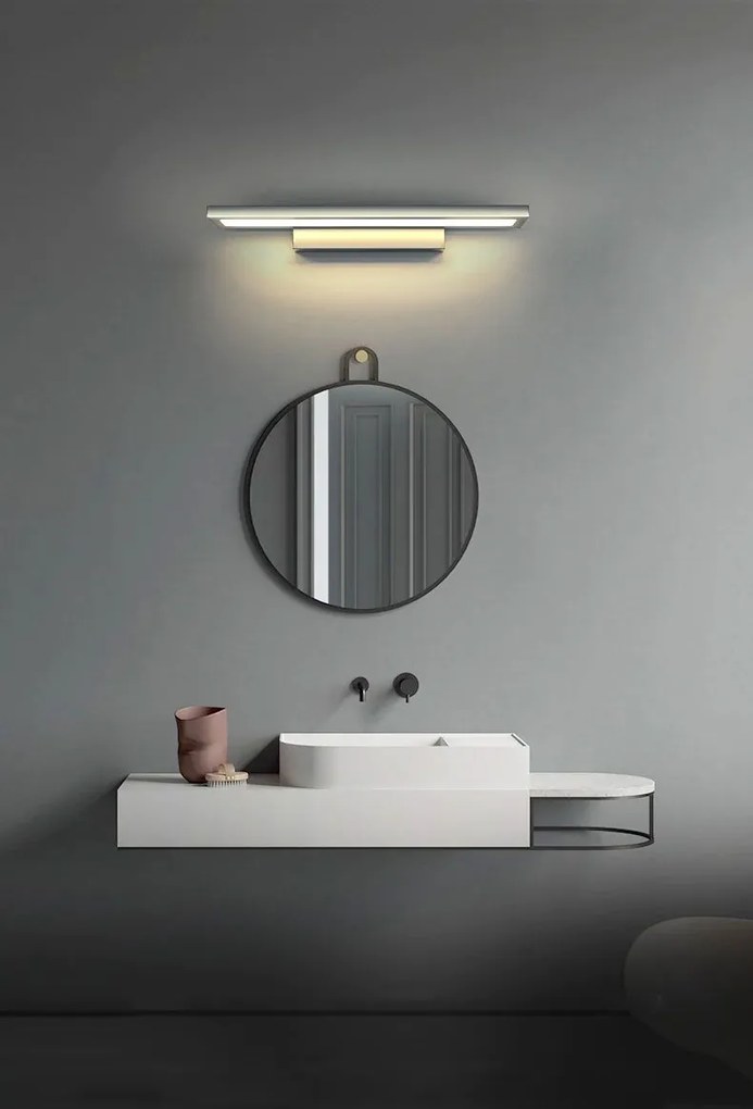 Toolight, LED koupelnové svítidlo nad zrcadlo 40cm APP839-1W, černá, OSW-06689