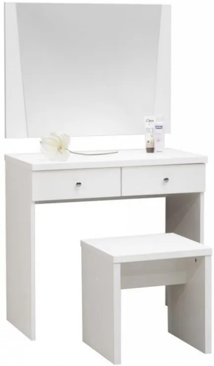 Toaletní stolek OMEGA se zrcadlem a taburetem Buk (na výběr více variant)