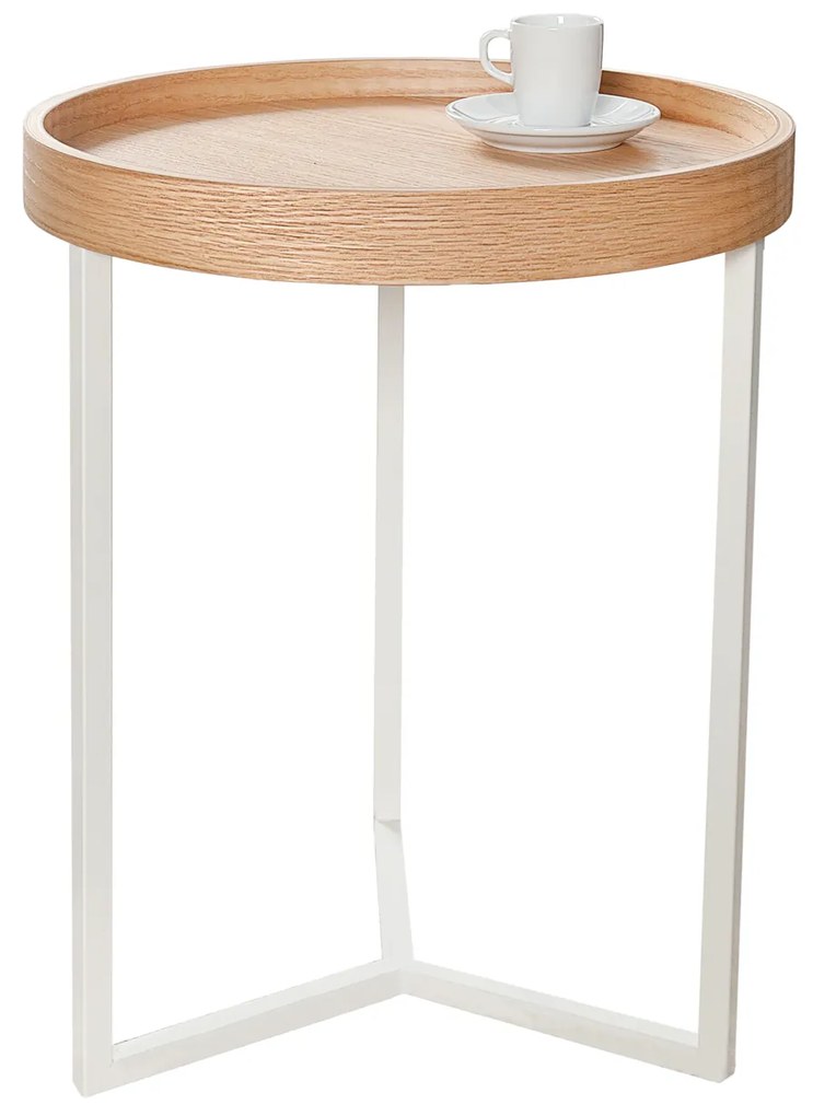 Noble Home Odkládací stolek Vedul, 40 cm, dub/bílá