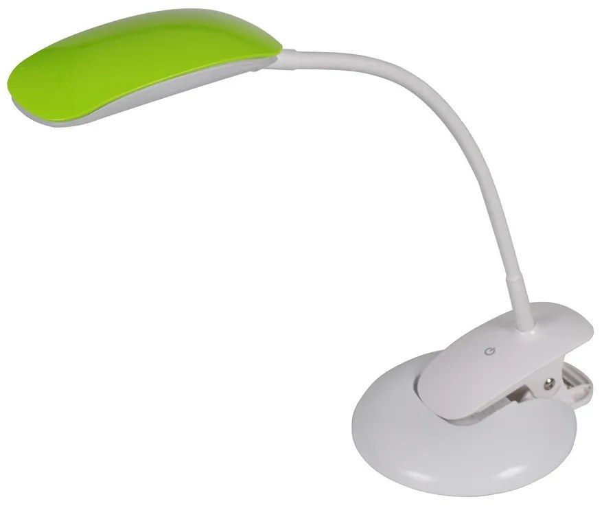 Stolní LED lampička 2v1 - podstavec i clip 5W, bílá