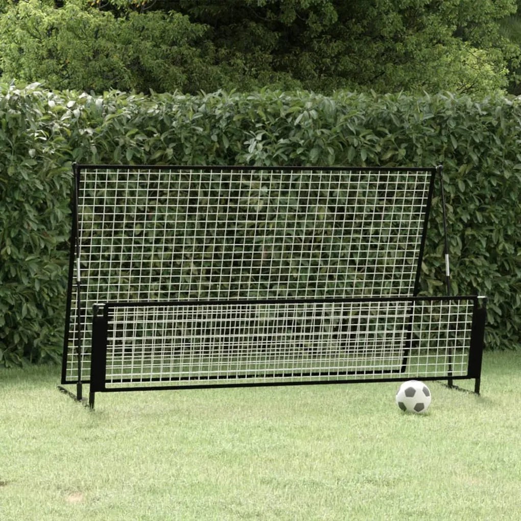 Fotbalový rebounder 2 v 1 202 x 104 x 120 cm ocel - Default Title