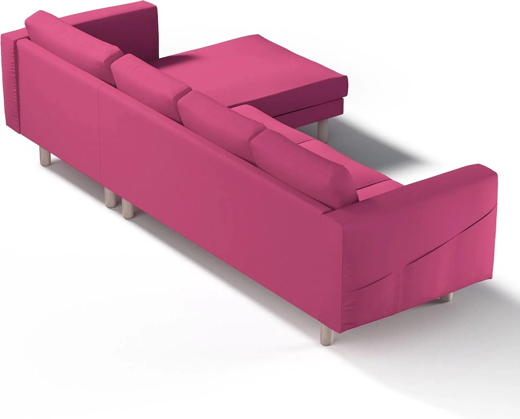 Potah na pohovku IKEA Norsborg 4-místná se šezlongem barva růžová látka pletený vzor