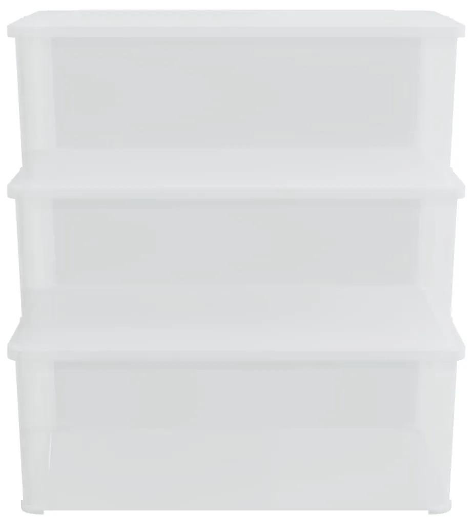 Plastové úložné boxy 3 ks 10 l stohovatelné - Default Title