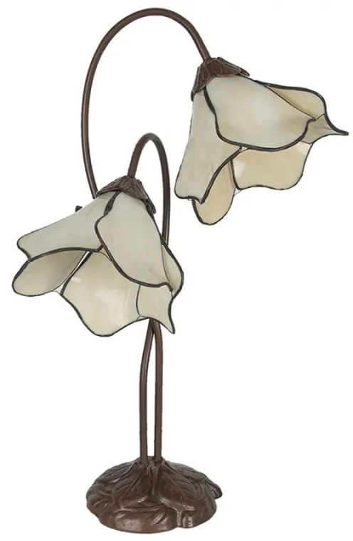 Tiffany stolní lampa Cloches – 41x23x57 cm