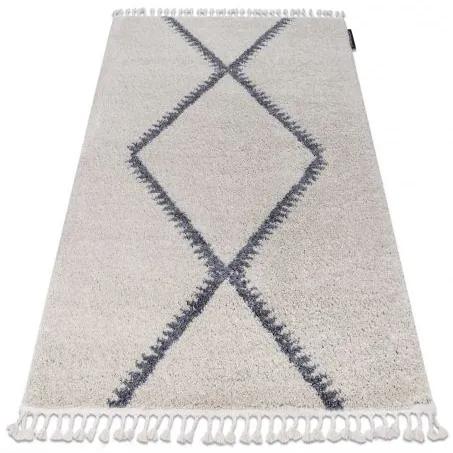 koberec BERBER MAKNES B5910, krémovo šedý střapce, Maroko Shaggy velikost 140x190 cm | krásné koberce cz
